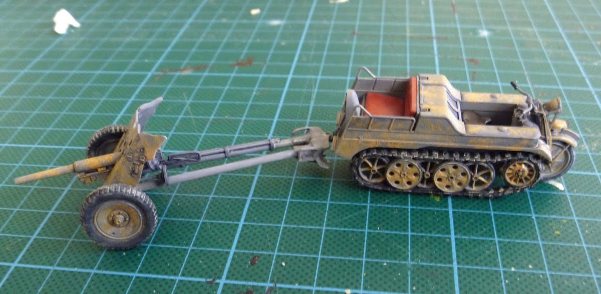 Model Figures: 1/48 Tamiya Kettenkrad with Gas-O-Line PaK 36
