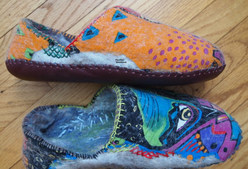 Wool love-functional fiber art: Silk Scarf Embellished Slippers- Part 3 ...