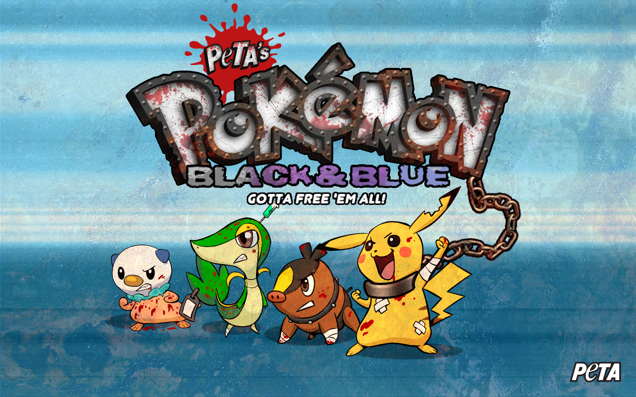 Nova campanha da PETA cria um jogo-paródia de Pokemon Black & White | A ...