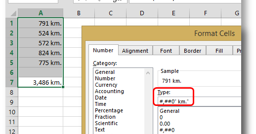 MS Excel Custom Formatting - Show Units Of Measure Without Changing ...