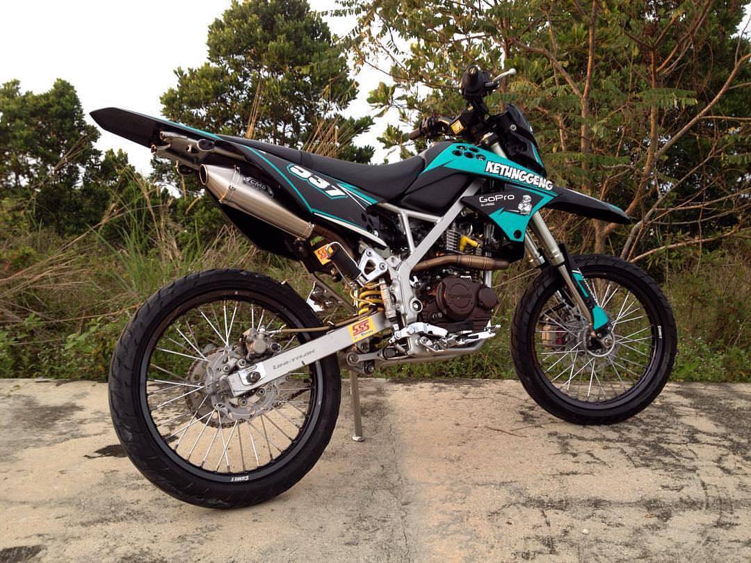 80 Foto Modifikasi Motor Trail Kawasaki KLX 150 Supermoto