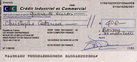 Willem's Blogjes : Cheques