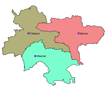 Kudmi Habitat Area: Block Map of districts of Odisha