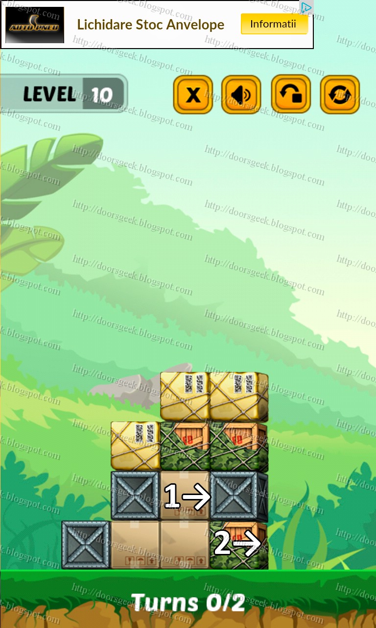 Swap The Box [Jungle] Level 10 Solution ~ Doors Geek