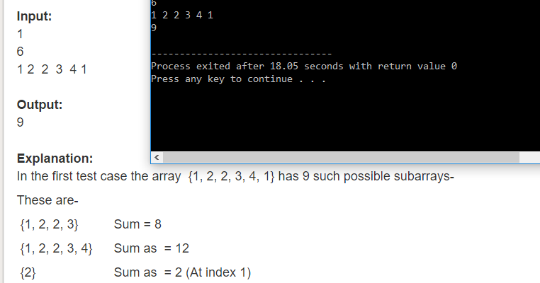 Geeksforgeeks Solution For " Find the number of sub-arrays having even ...