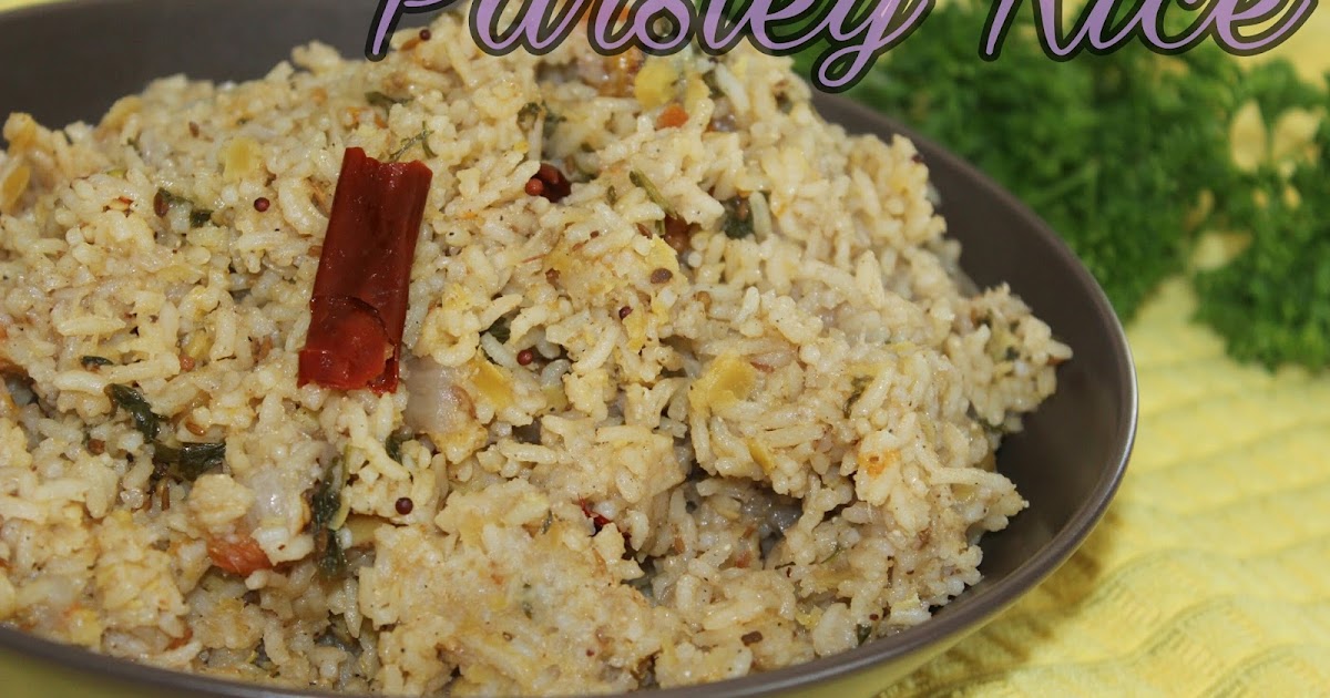 PARSLEY RICE / PARSLEY RICE WITH DHAL