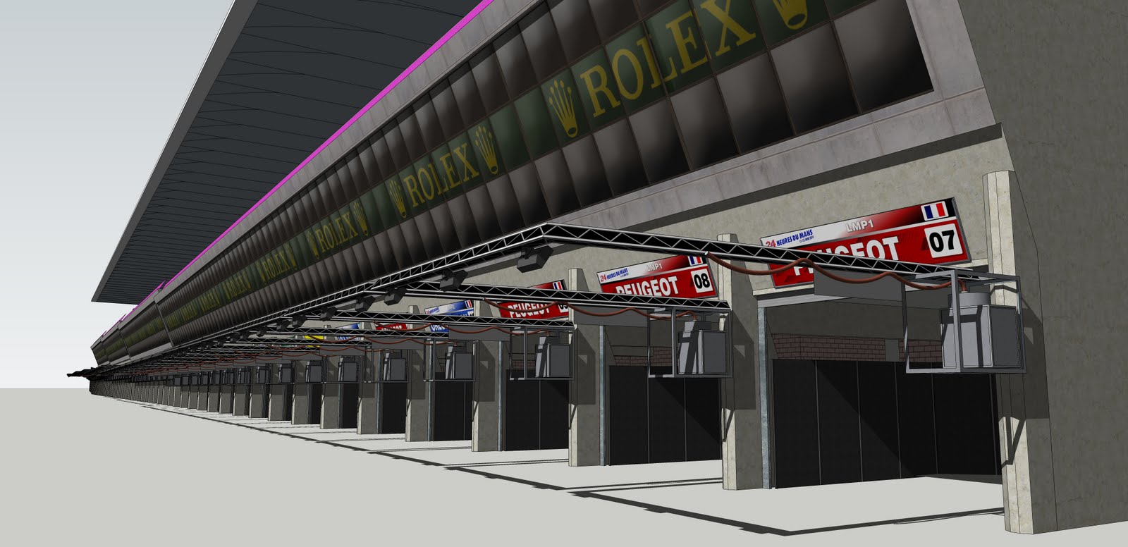 YETIsaj Circuit Design: Le Mans Pit Building WIP
