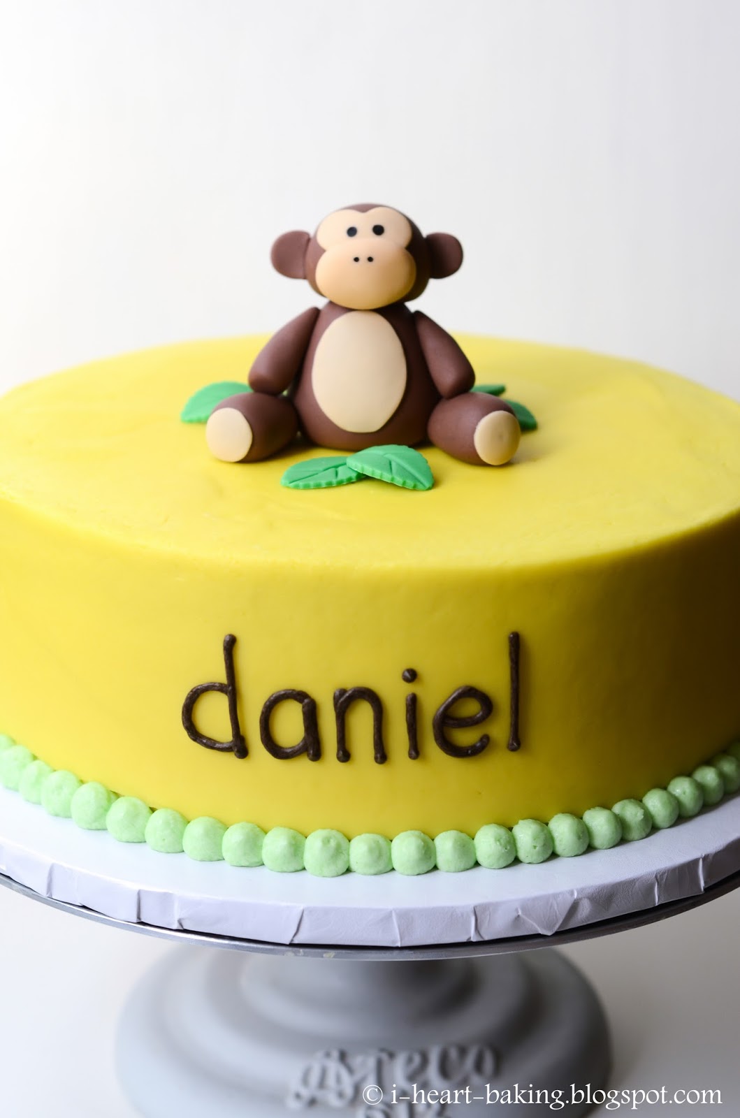 i heart baking!: banana cream birthday cake with handmade fondant ...
