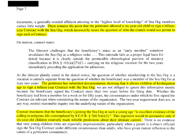 Scientology -The Apollo series: Sea Org Children Sign Billion Year ...