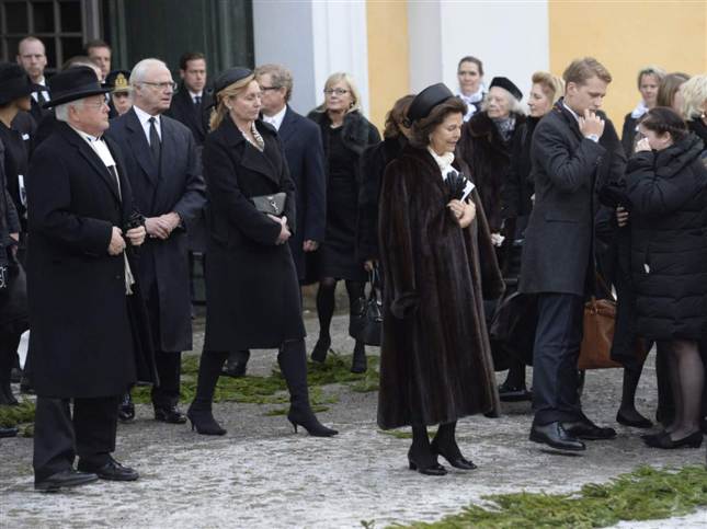 Swedish Royal Family attends funeral in Stockholm