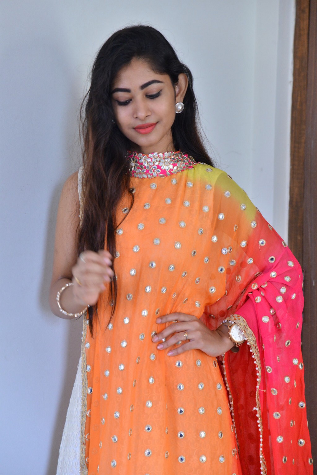 Aadya Thakur at Karthikeya Entertainments Prod No.1 Movie Launch ...