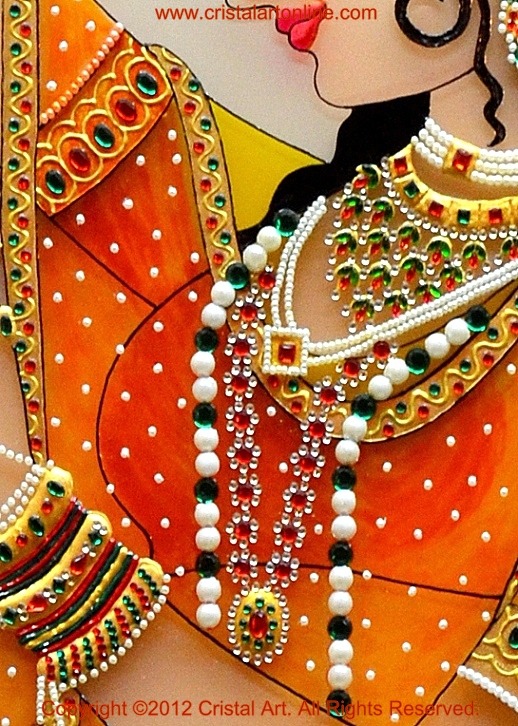 Cristal Art Blog: Rajput Princess with Gemstone Ornamentation