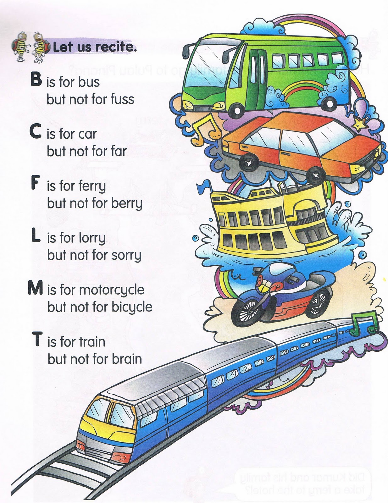 English Bee Learning Corner: The wheels on the bus