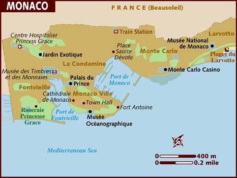 Tô indo para a França: Mapas de Mônaco
