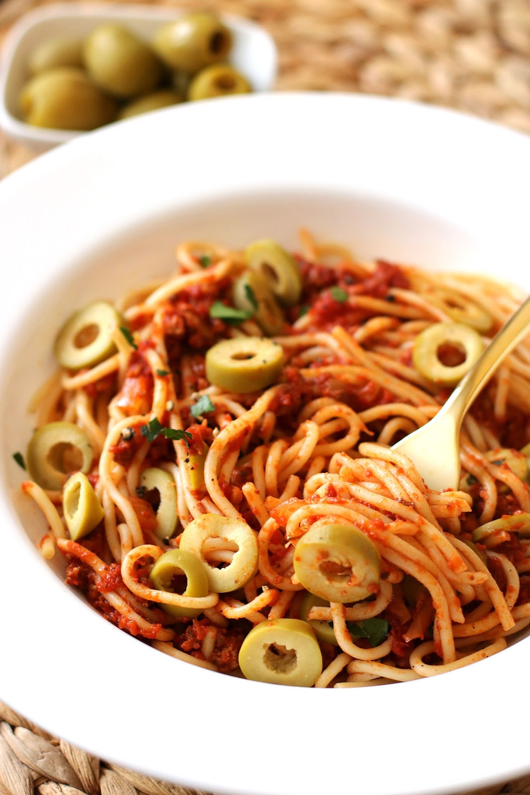 Recipe: Spanish Spaghetti with Have an Olive Day | chicago foodie girl