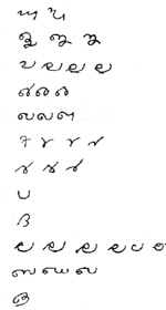 ഹിന്ദു കോളേജ് മലയാളവിഭാഗം: Ancient malayalam alphabets