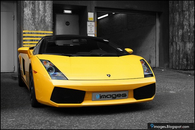 Lamborghini-gallardo, car, yellow, front-view