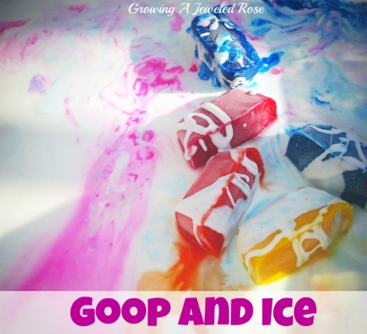 Early language skills through play.......: Sensory Gloop and Ice