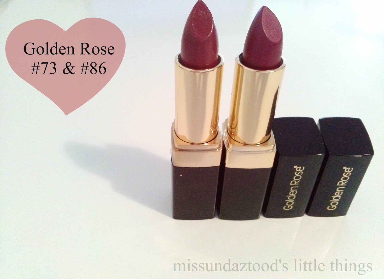 Golden Rose ruževi u nijansama #73 i #86 - Missundaztood's Beauty Scents