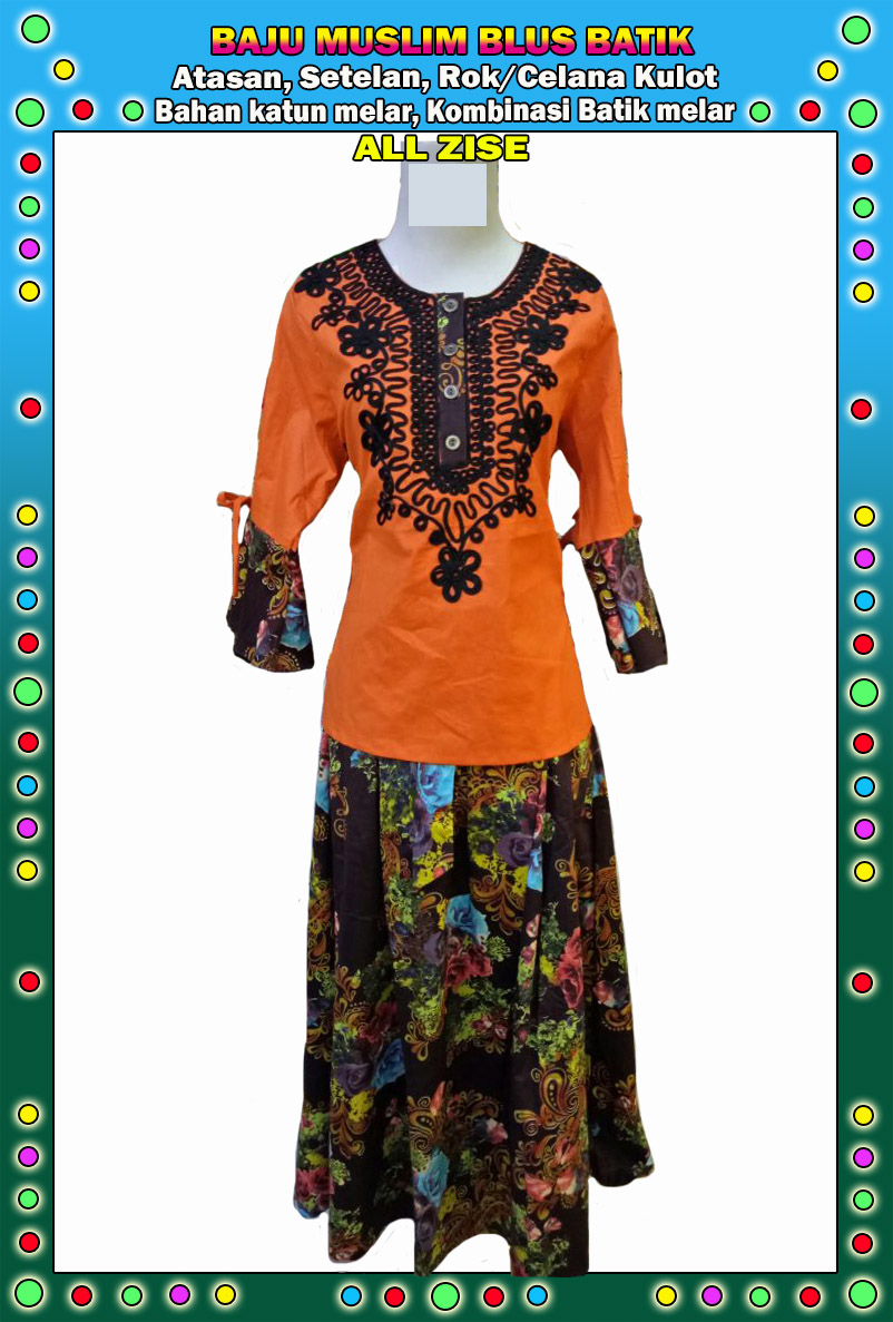 BAJU ABG CEWEK DAN BAJU COWOK: BAJU MUSLIM BLUS BATIK BORDIR