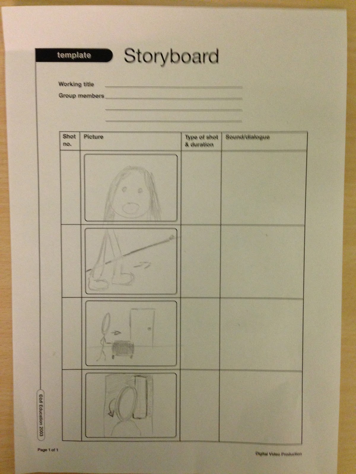 Reece Garside Media Blog : Continuity Task Storyboard