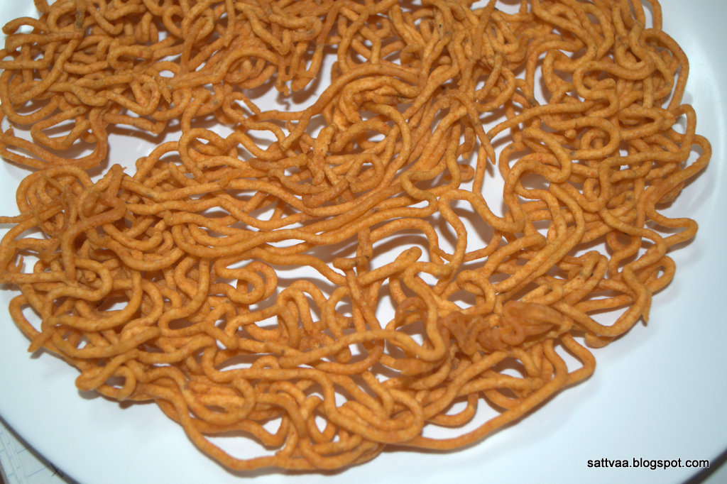 Sattvaa: Ompudi - crispy savory treats with chickpea flour