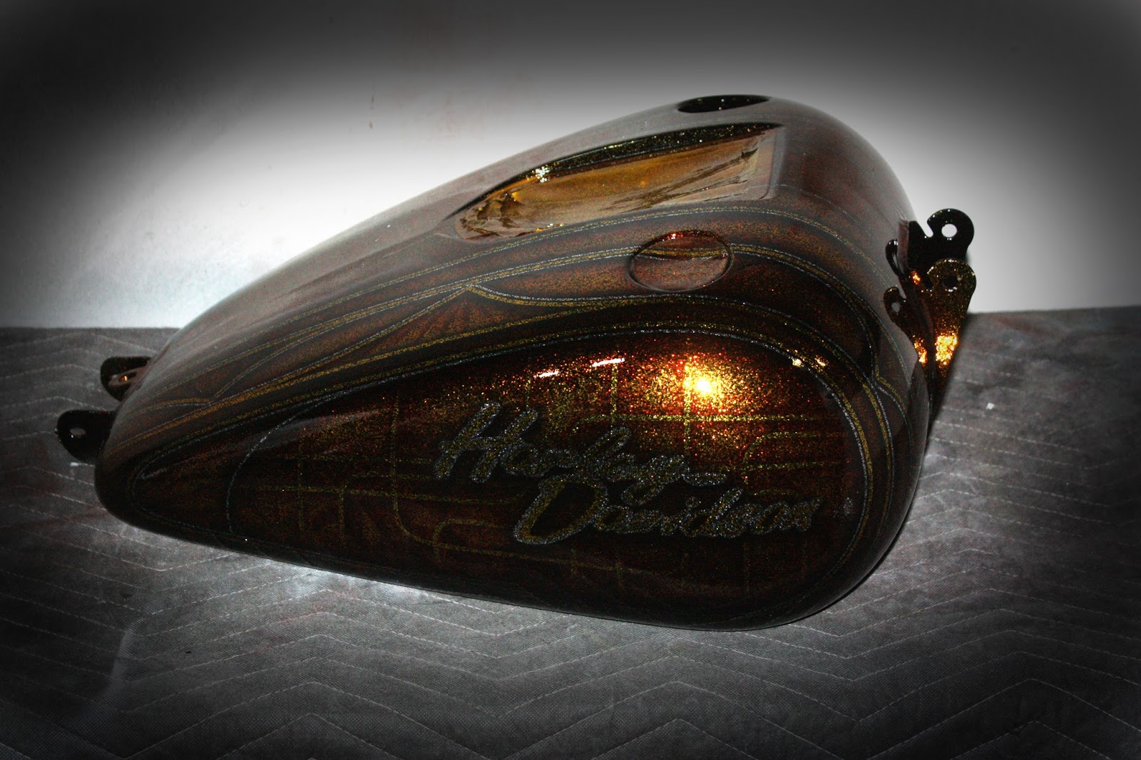 Online Motorcycle Paint Shop: Rootbeer brown gold and silver metal ...