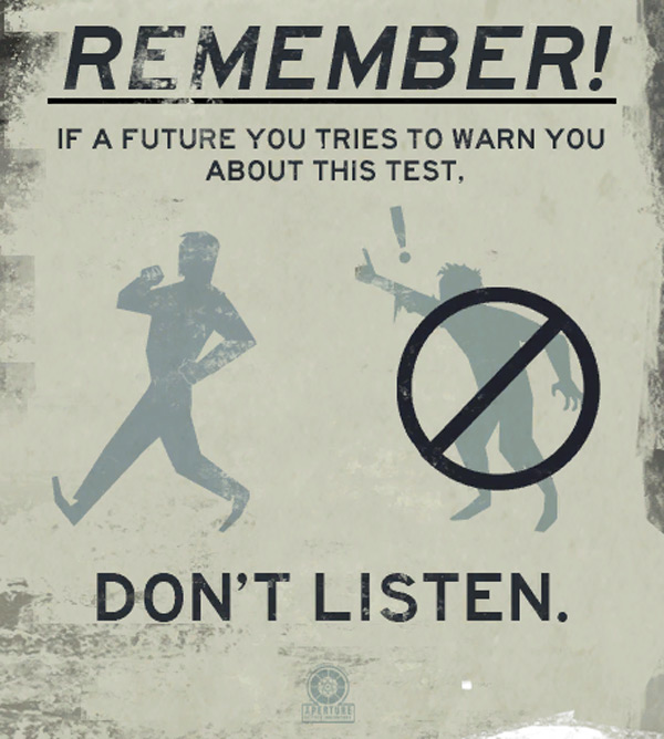 DOT: Aperture Science signs