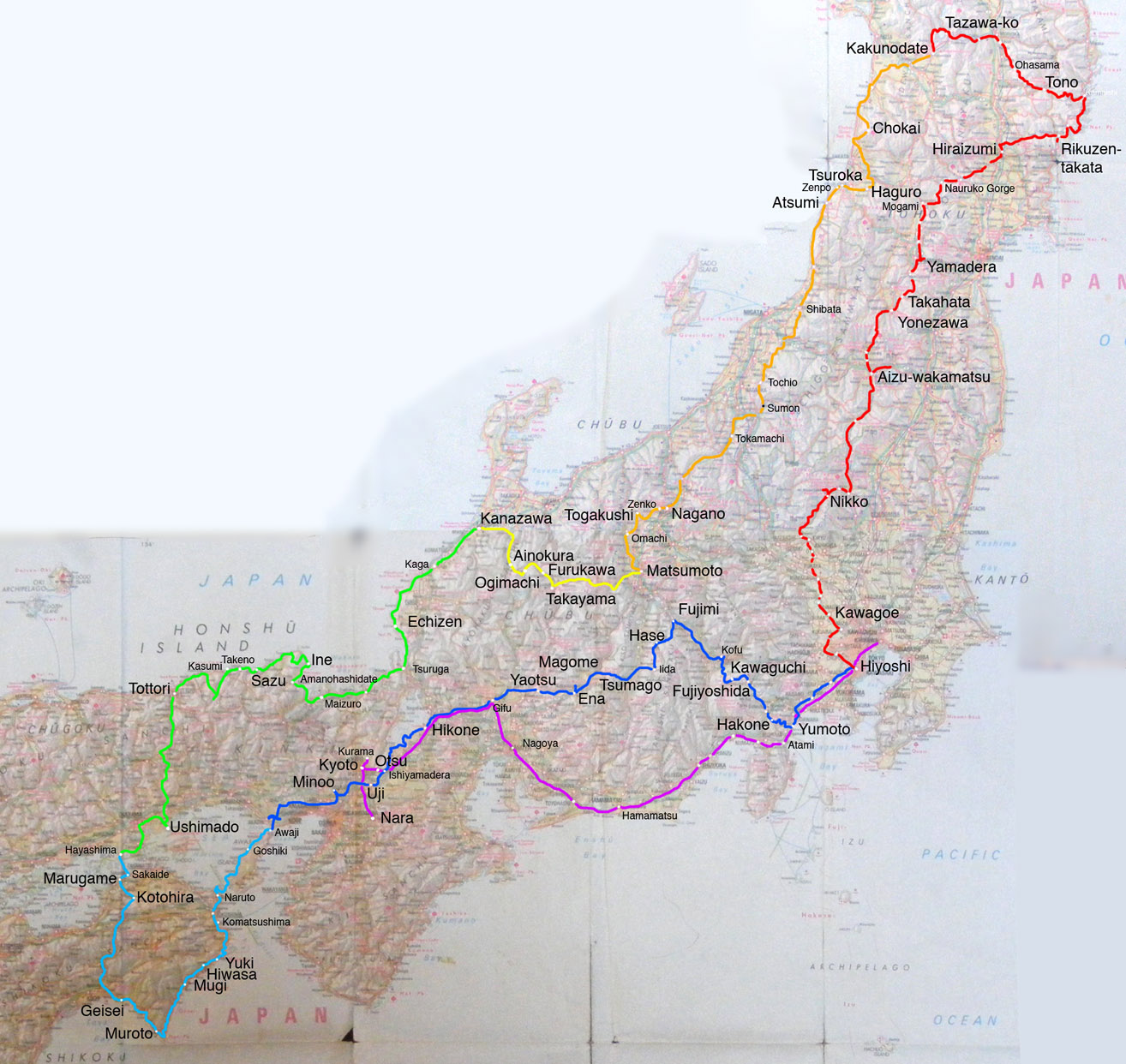 Gypsy Japan - ジプシー日本: Large Scale Maps of the Journey