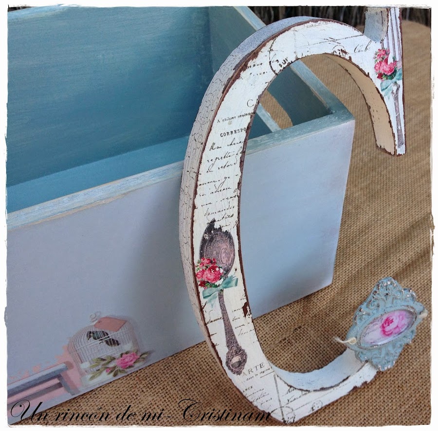 Letra C , mi inicial romántica y muy Shabby...... | Bricolaje