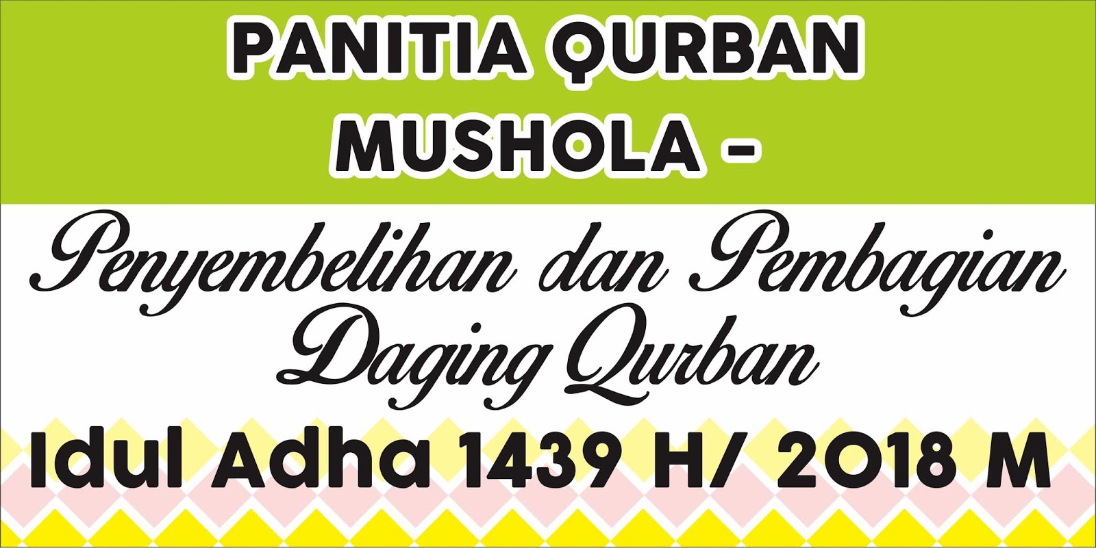 Contoh Banner Panitia Qurban | Template Vector For Free