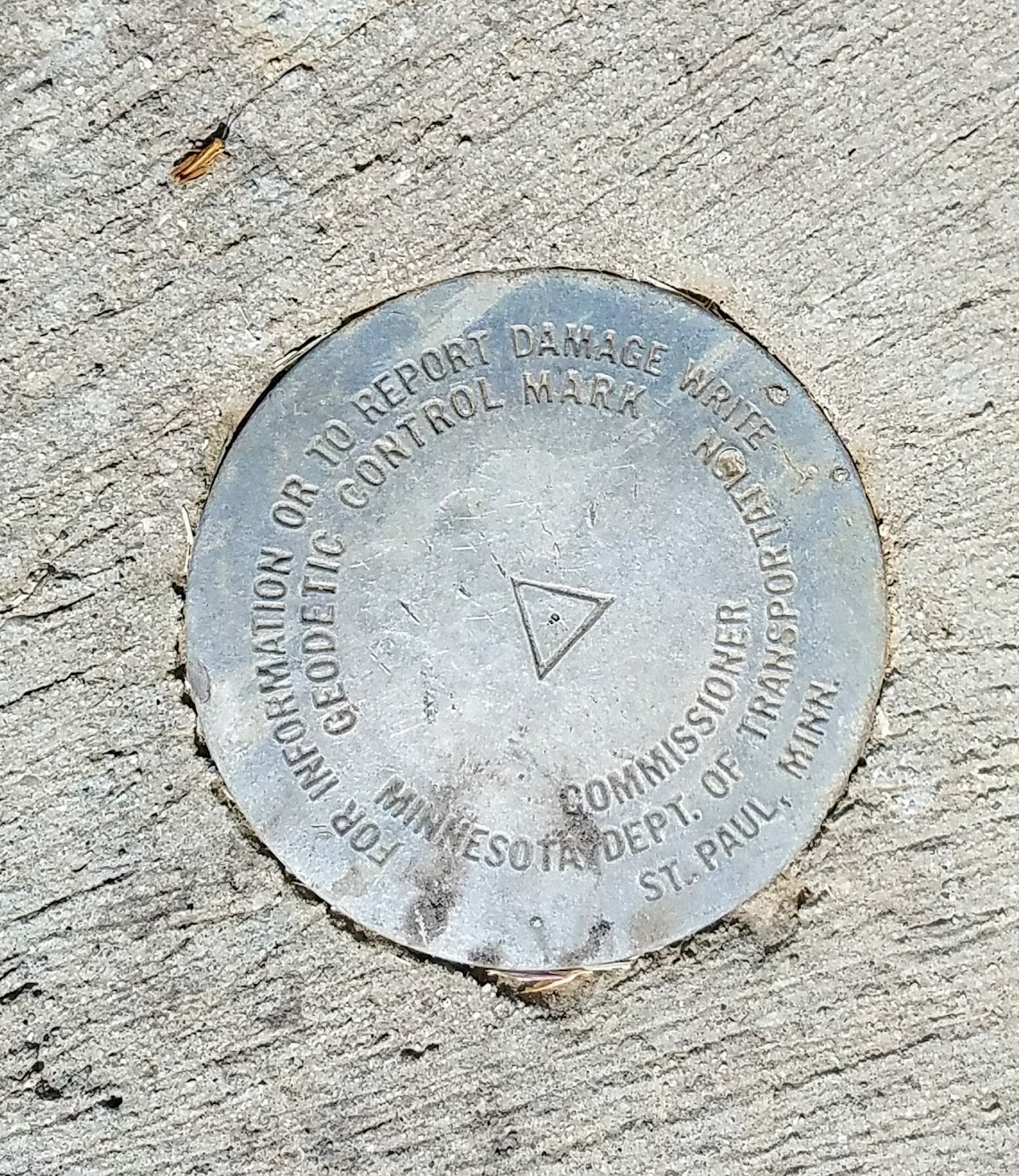 History and Culture by Bicycle: Geocache: Benchmark, Triangulation Disk ...