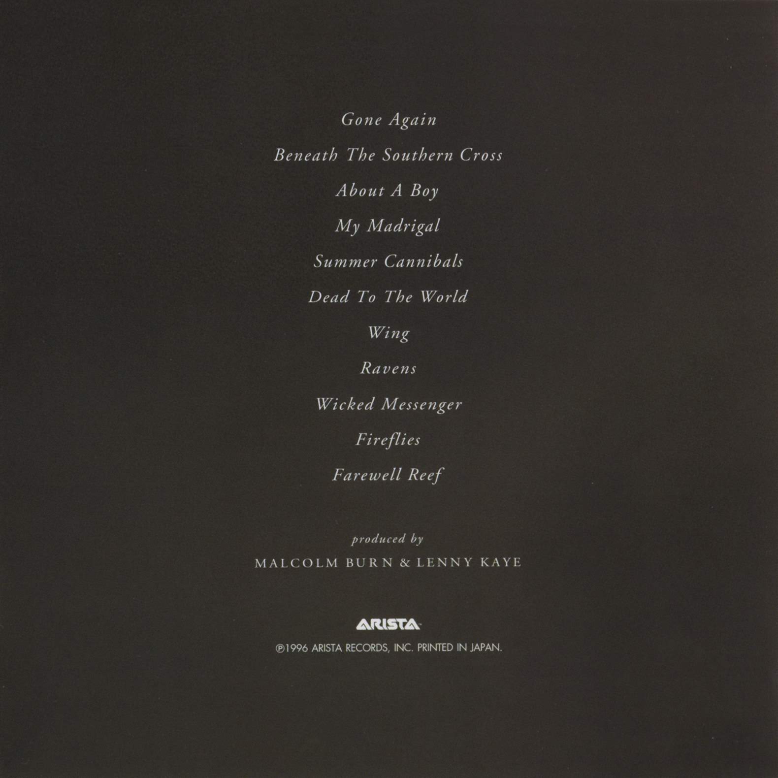 1996 Gone Again - Patti Smith - Rockronología