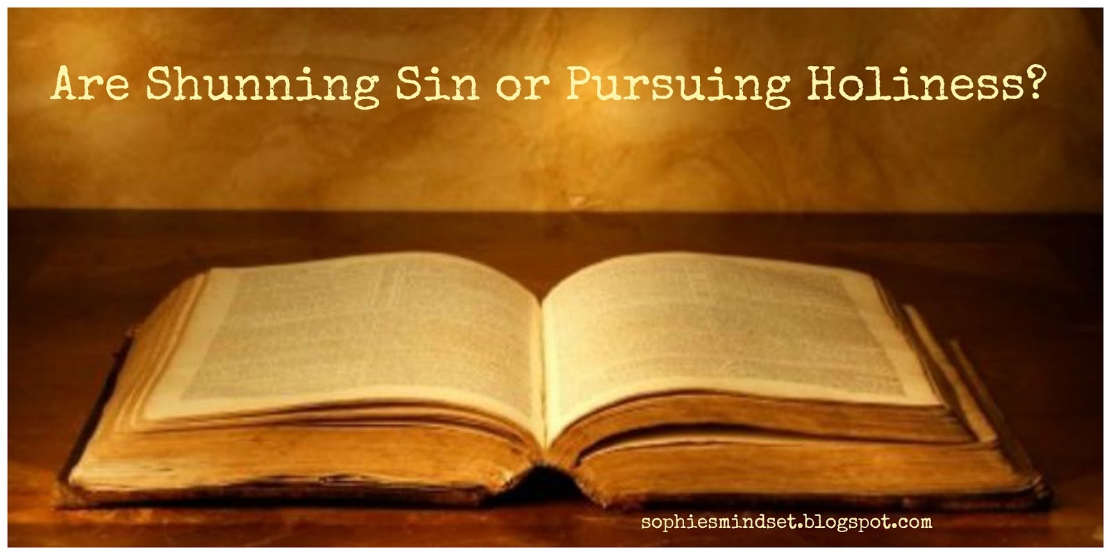 Sophie's Mindset: Are You Shunning Sin or Pursuing Holiness?