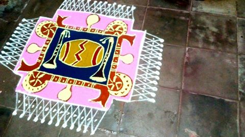 CHODAVARAMNET: MUSICAL INSTRUMENTS DESIGNER RANGOLI ART