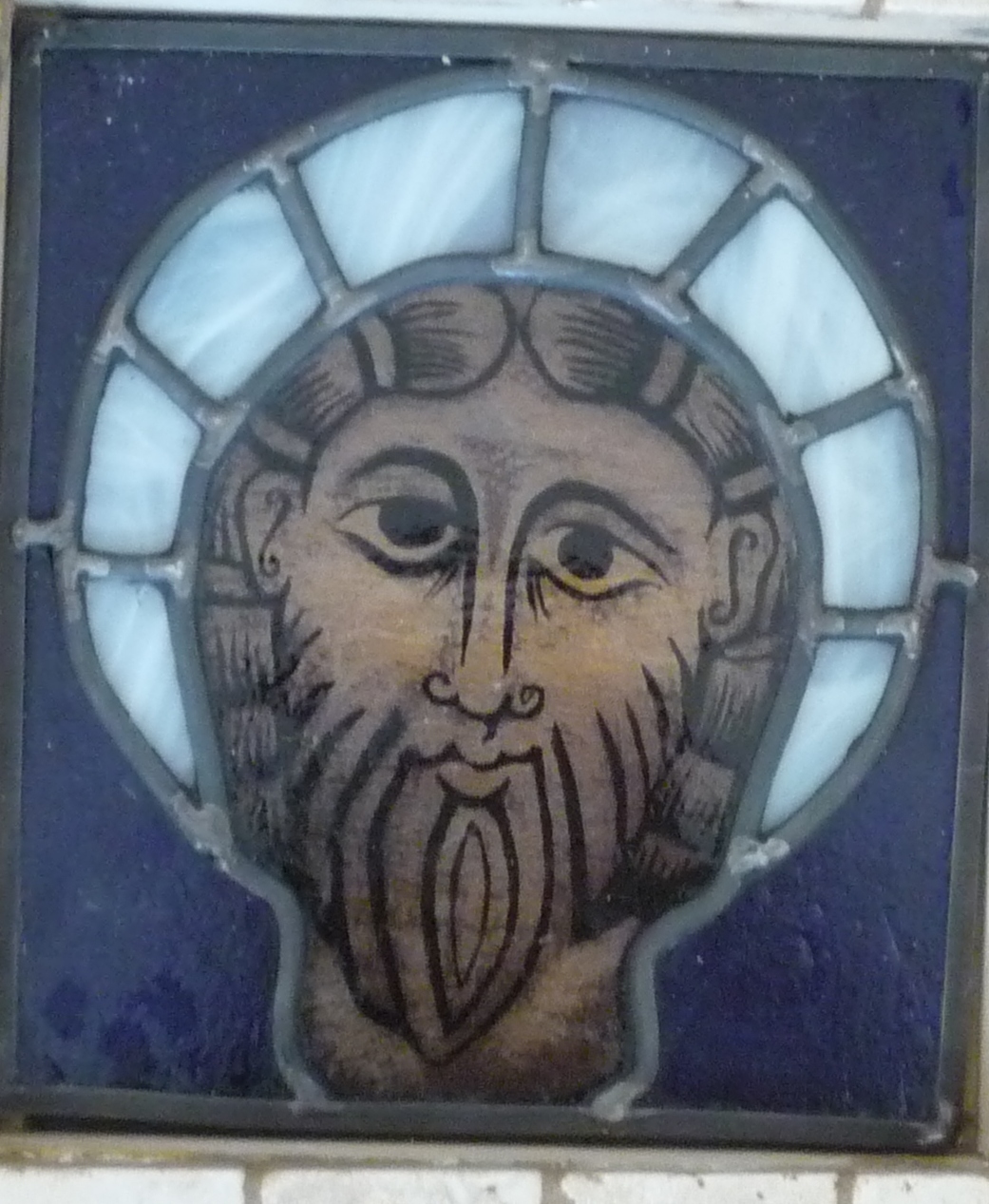 Medieval Glass Painting: Head of Christ Stained Glass - project 2