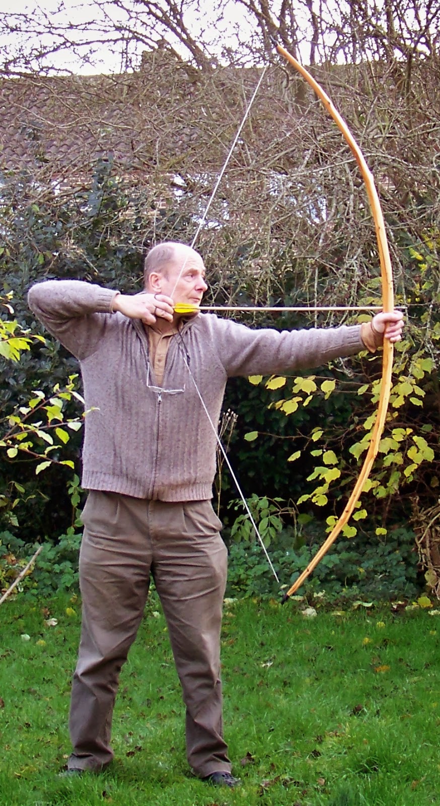 Bowyer's Diary: Yew Stick Longbow Full Draw