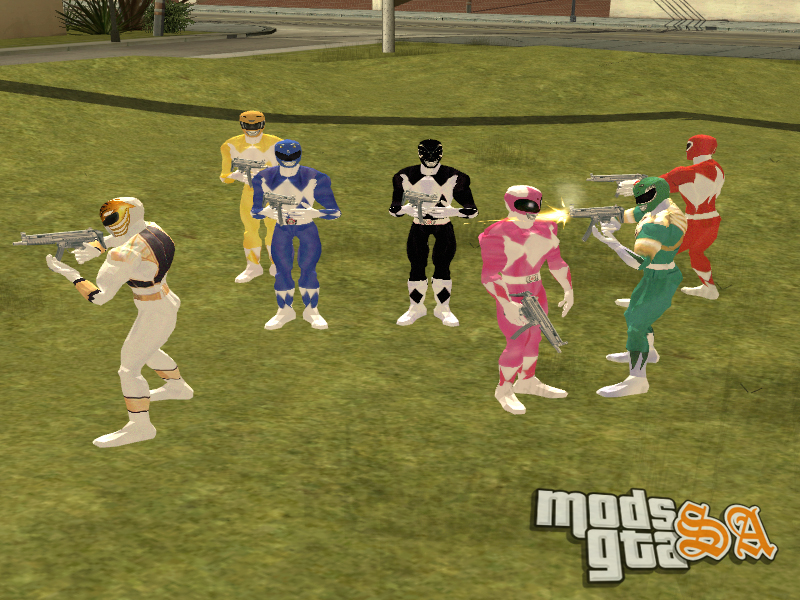 Mods GTA San Andreas: Pack de Skins Power Rangers