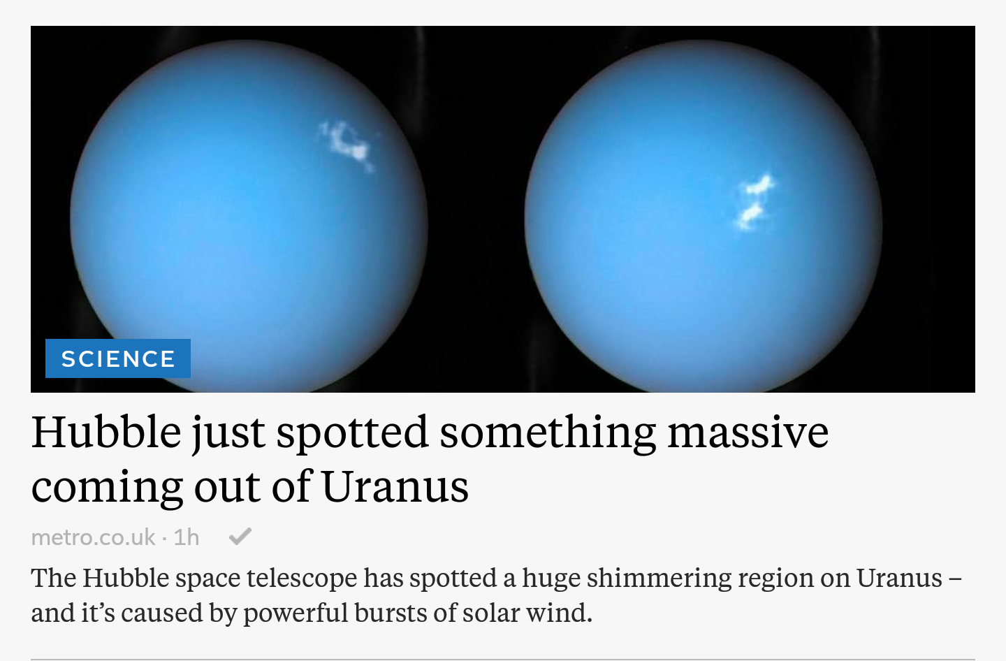 Wind speeds on uranus are some of the strongest ever recorded in the ...