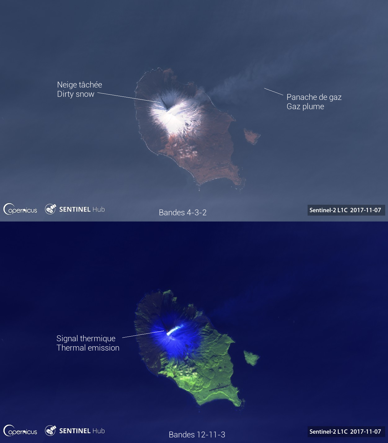 Culture Volcan: Éruption effusive sur le volcan Sarychev Peak (Kouriles)