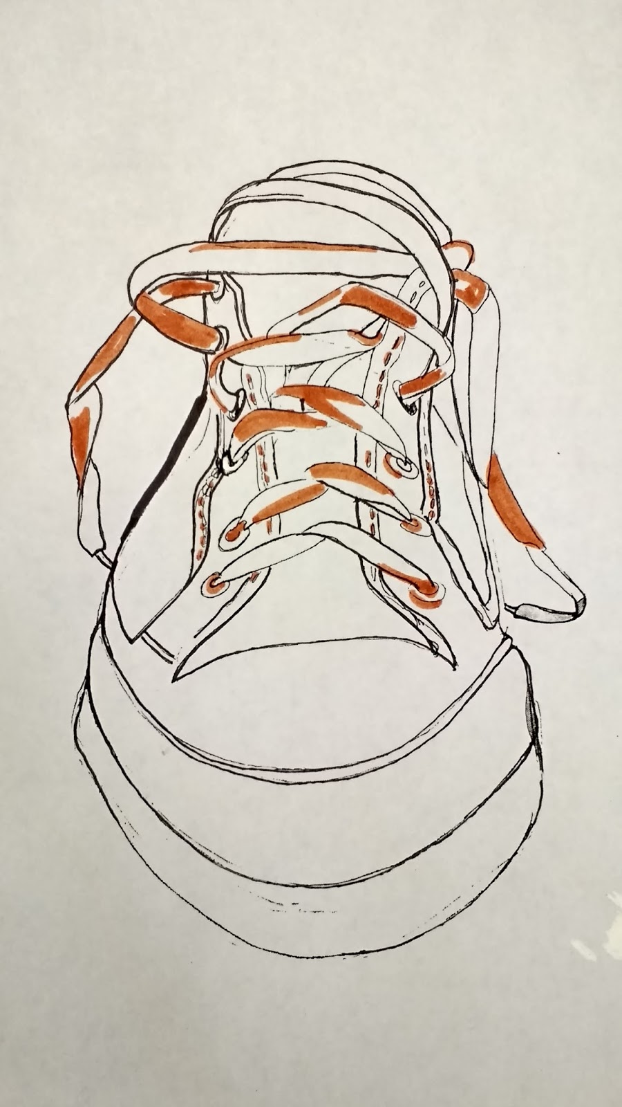 Chris Campbell Watercolors: ATOMIC TENNIS SHOE--POURING PAINT