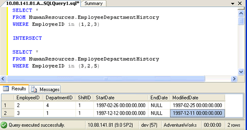 SQL Server: Difference Between INTERSECT and INNER JOIN – INTERSECT vs ...