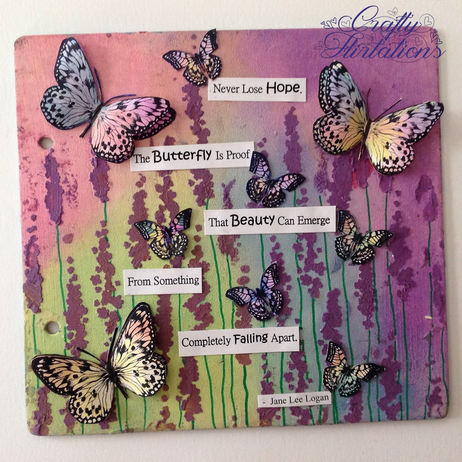 Crafty Flirtations: Word Cloud - Art Journal Page