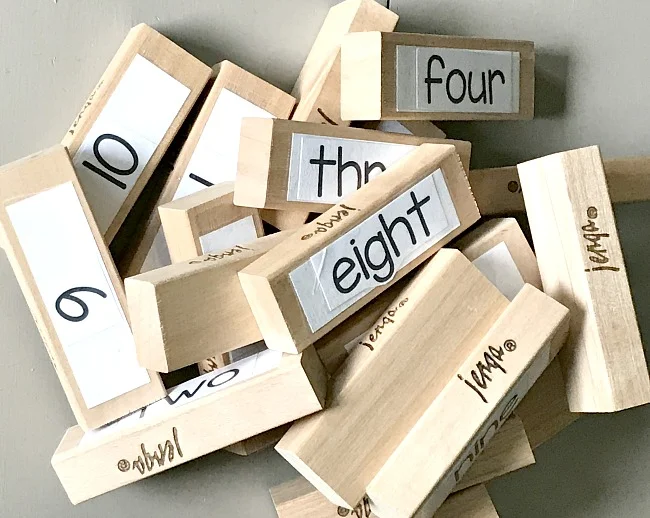 Jenga Block Number Matching Game