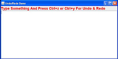 Nirav Raval's Blog For Java Developer: UnDo/ReDo in JTextArea Tutorial