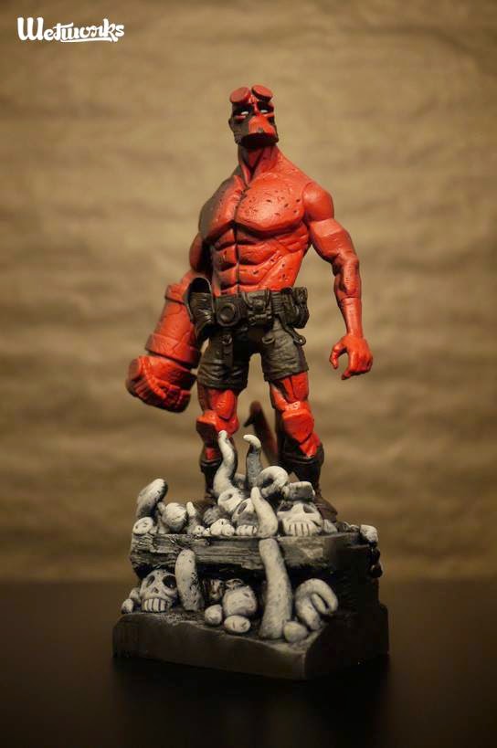 Custom Hellboy Figure by Wetworks ~ Tenacious.Ninja - Art Toy Blog