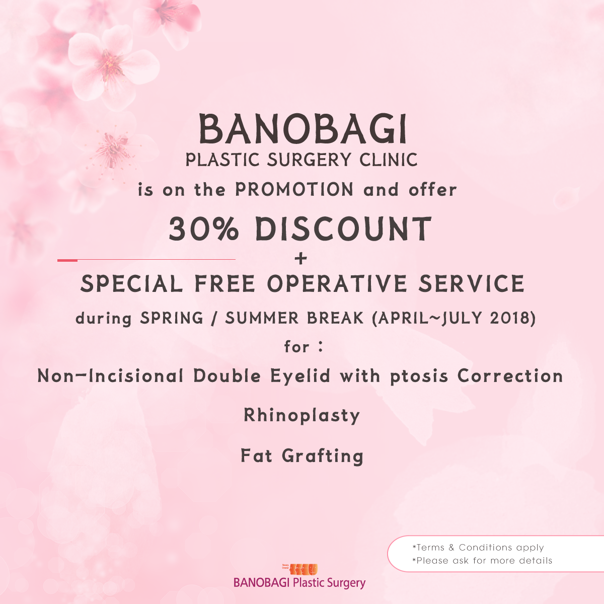 Plastic Surgery in Korea : BANOBAGI Spring/Summer Break period April ...