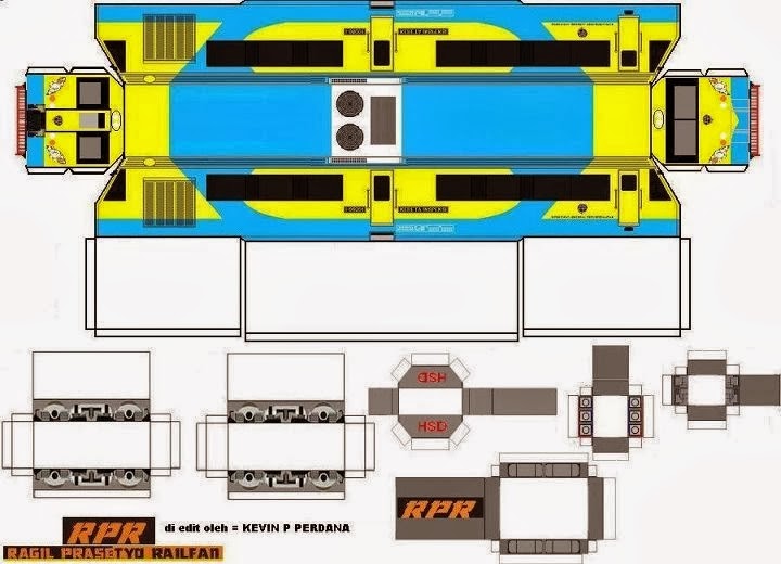 PAPERCRAFT KERETA PENUMPANG DAN BARANG INDONESIA 2016