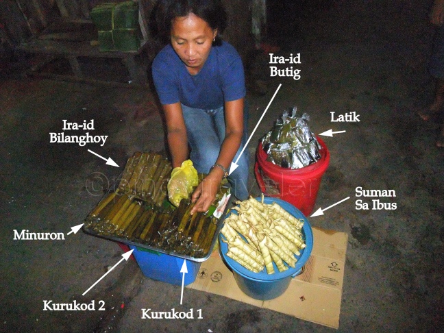 Ubod, Agik-ik, Latik, Minuron, Ira-id