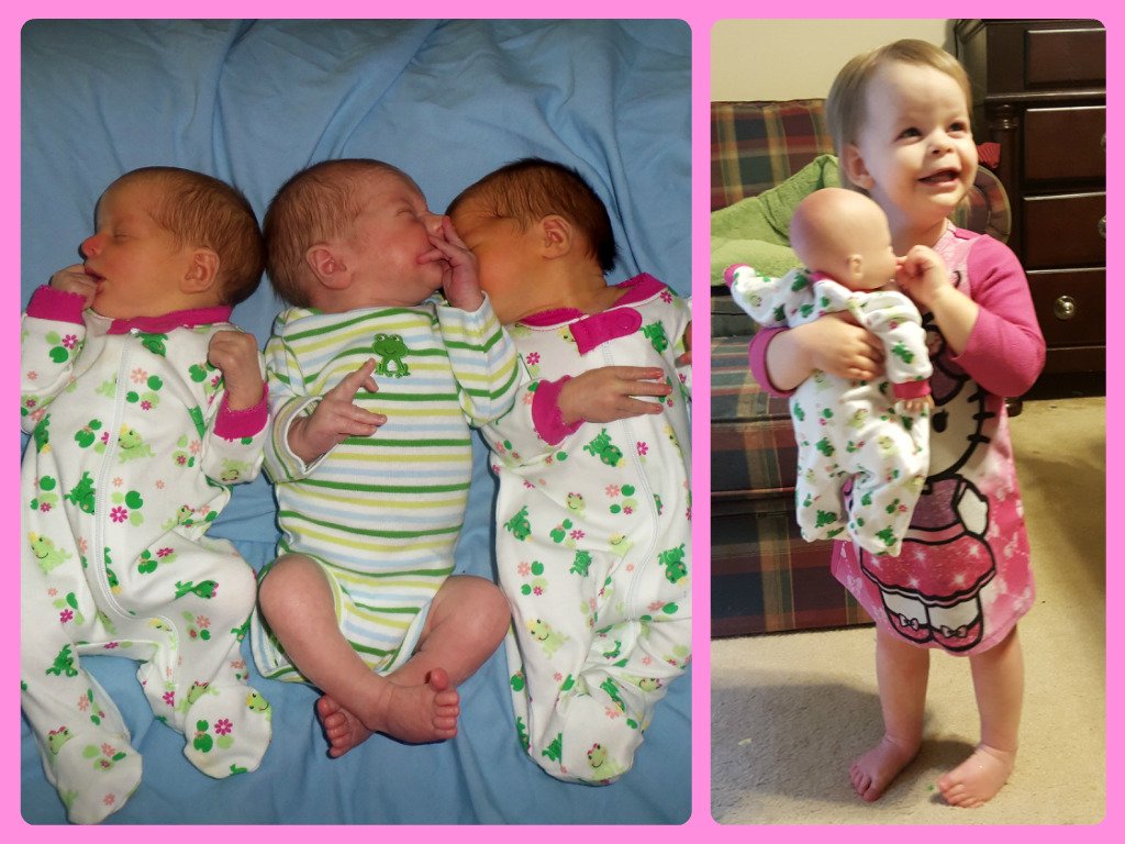 Triplets + Toddler: Growing Babies